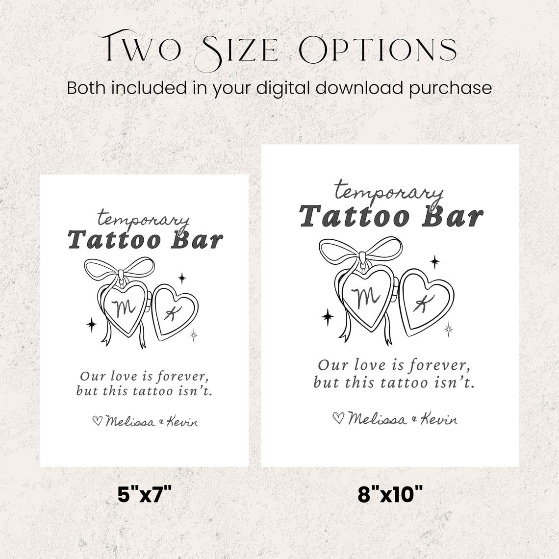 Temporary Tattoo Bar Sign Template | Temporary Tattoo Station Sign ...
