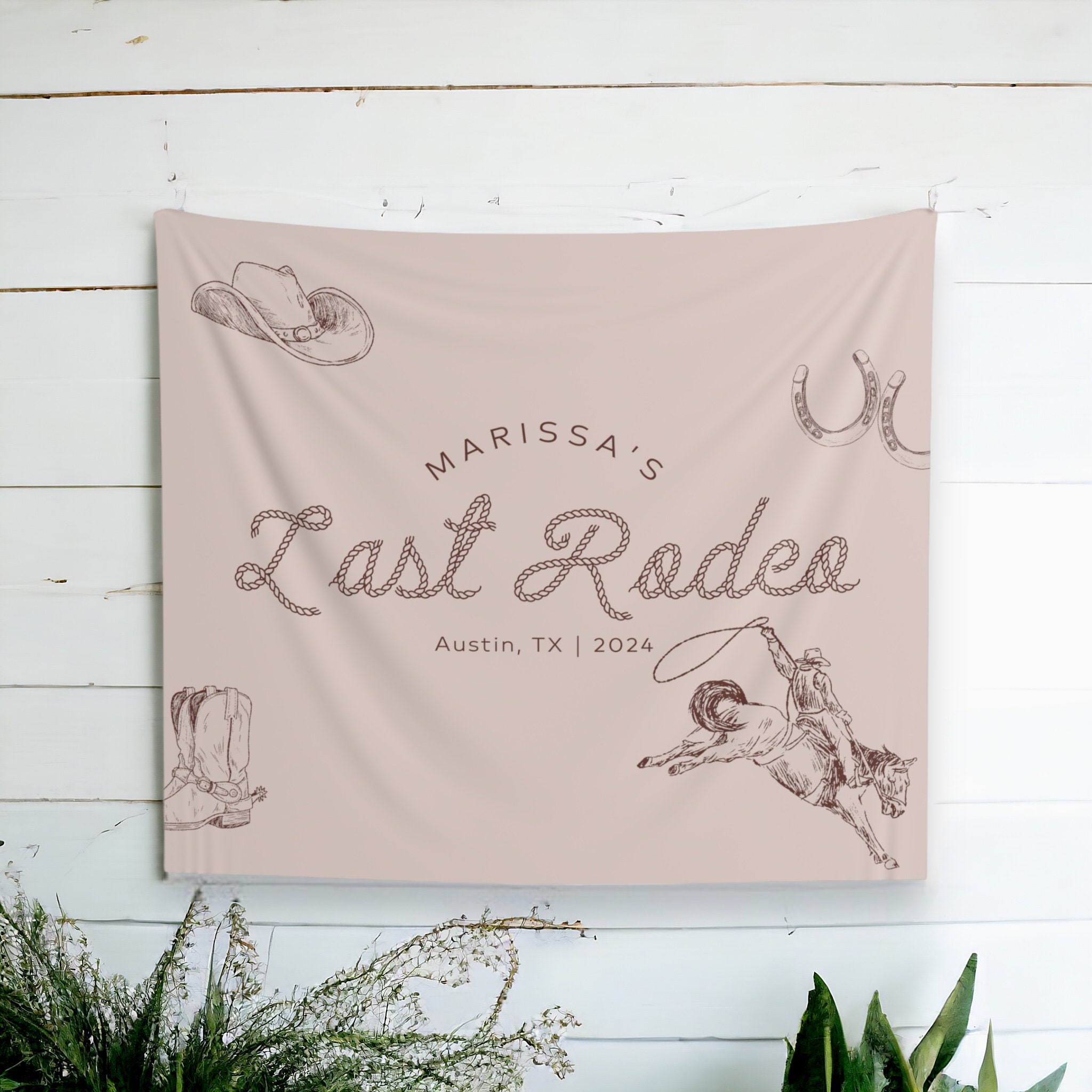 Last Rodeo Bachelorette Party Banner Western Bachelorette Party ...