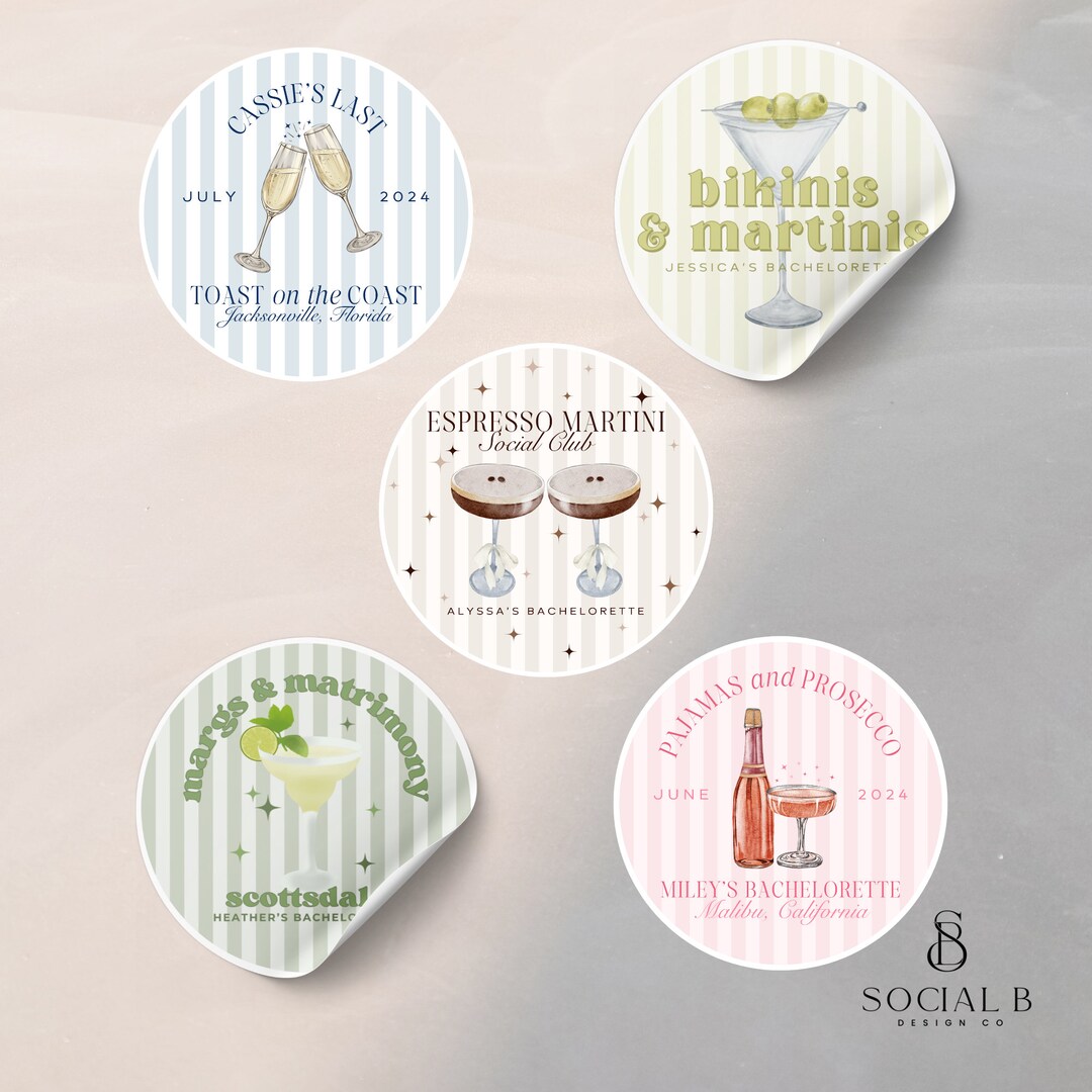 Custom Bachelorette Stickers | Personalized Bachelorette Party Favors ...