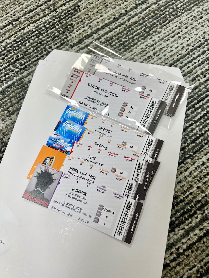 Custom Concert Tickets With Photo, Personalized Concert Tickets ...