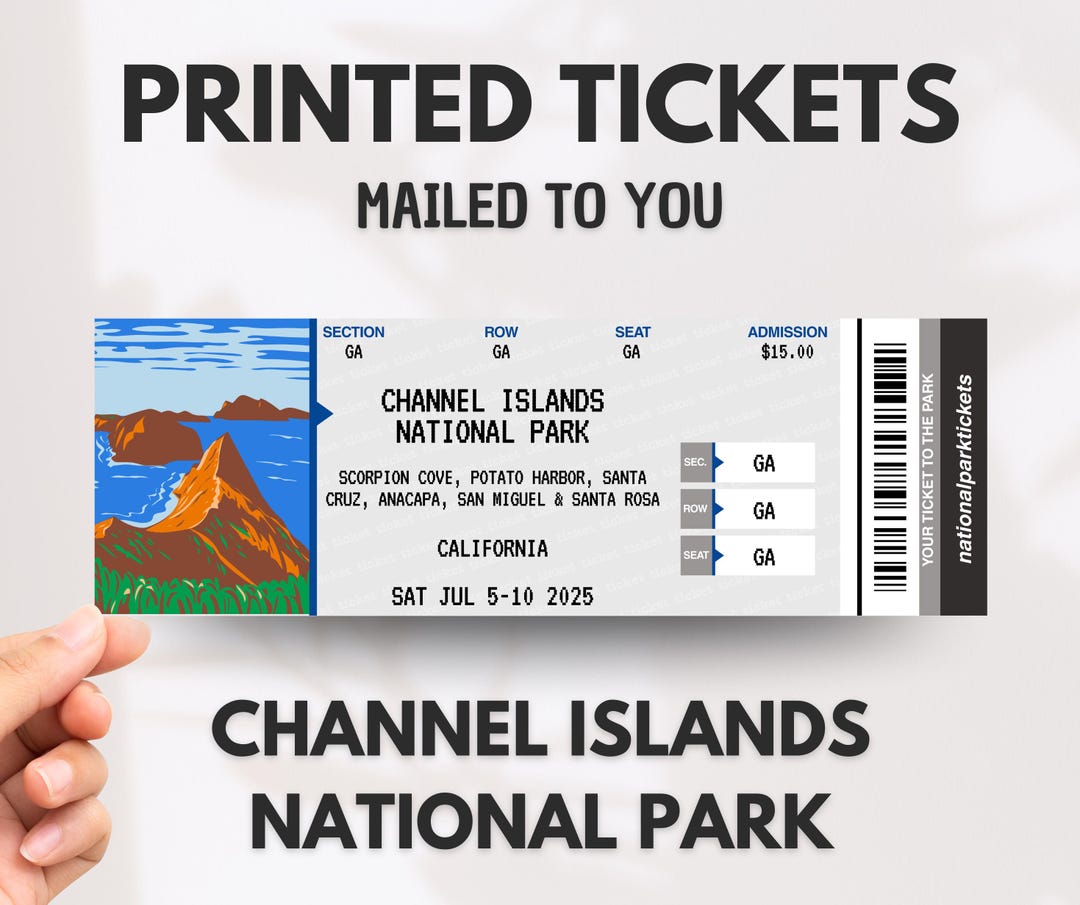Custom Channel Islands National Park Tickets, Personalized Channel ...