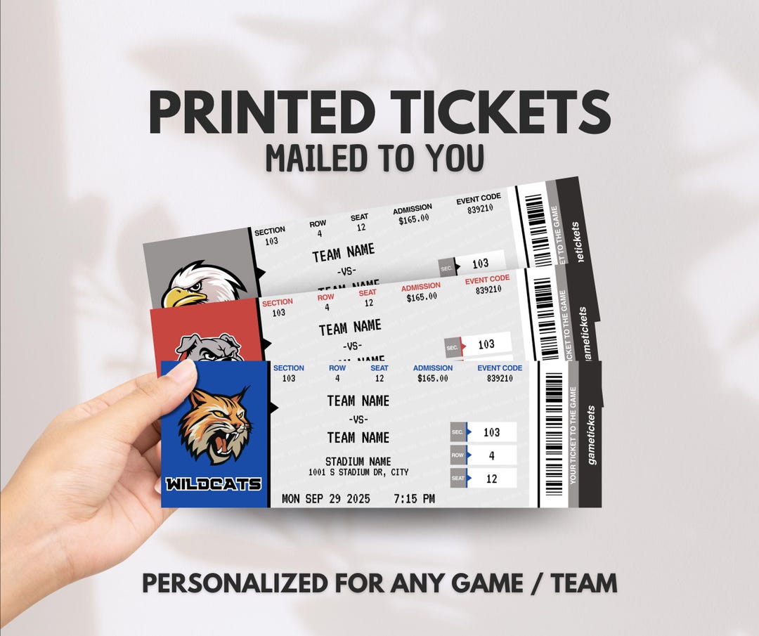 Custom Chicago Tickets, Personalized Sports Game Tickets, Printed ...