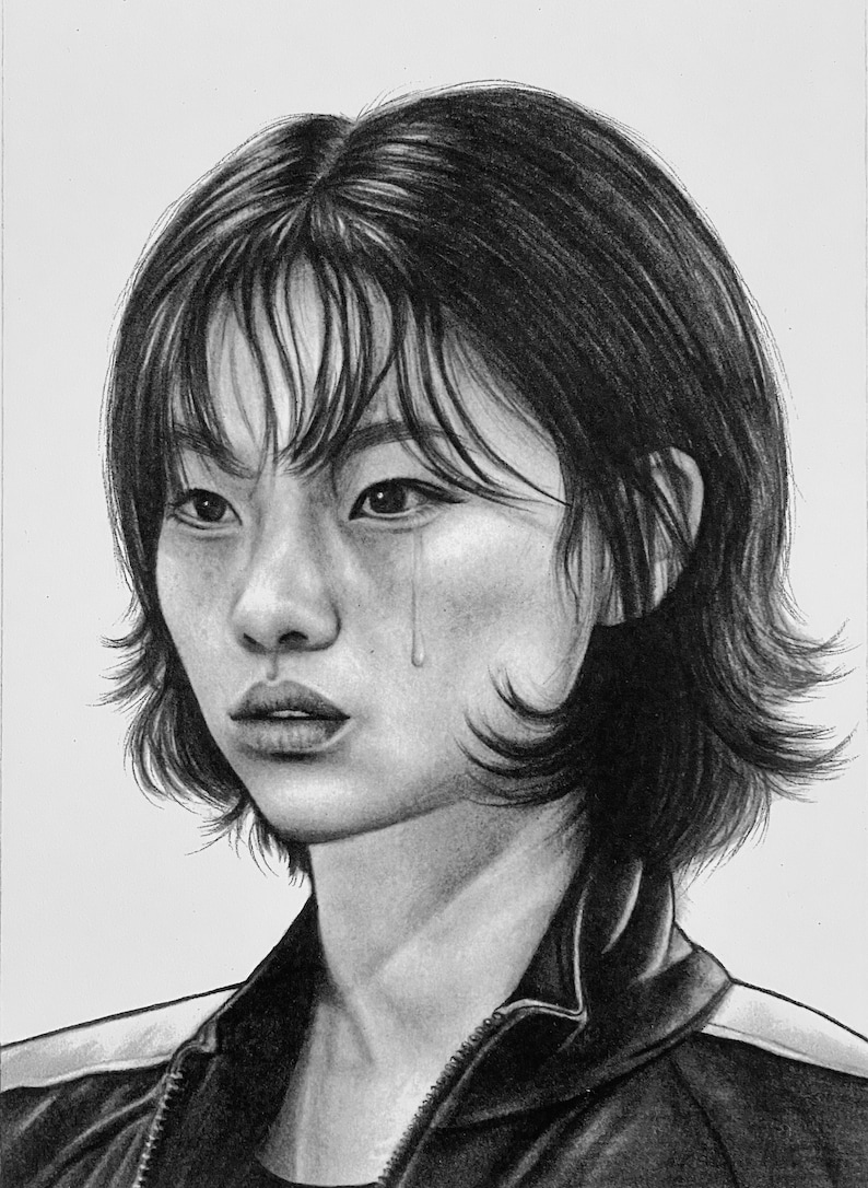 Sae Byeok Squid Games Drawing Print - Etsy