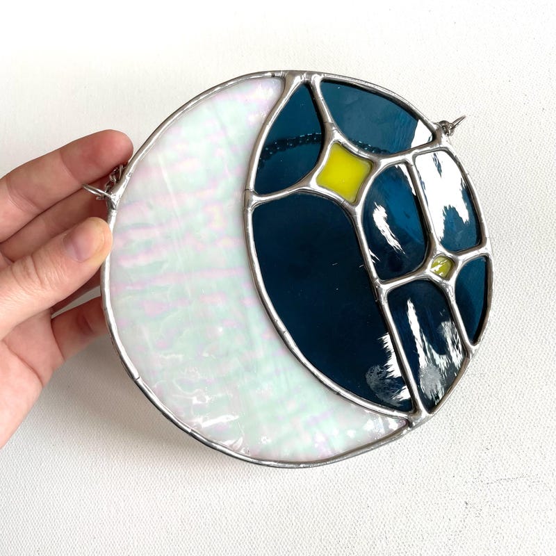 Stained Glass Moon - Etsy