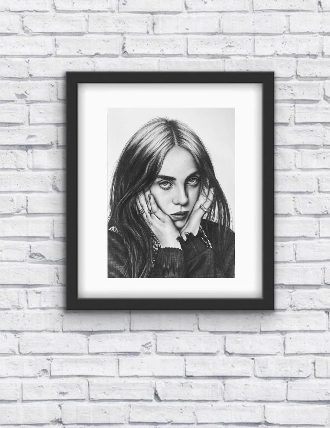 Female Pop Singer Portrait Drawing Print Hand Drawn 5x7 - Etsy