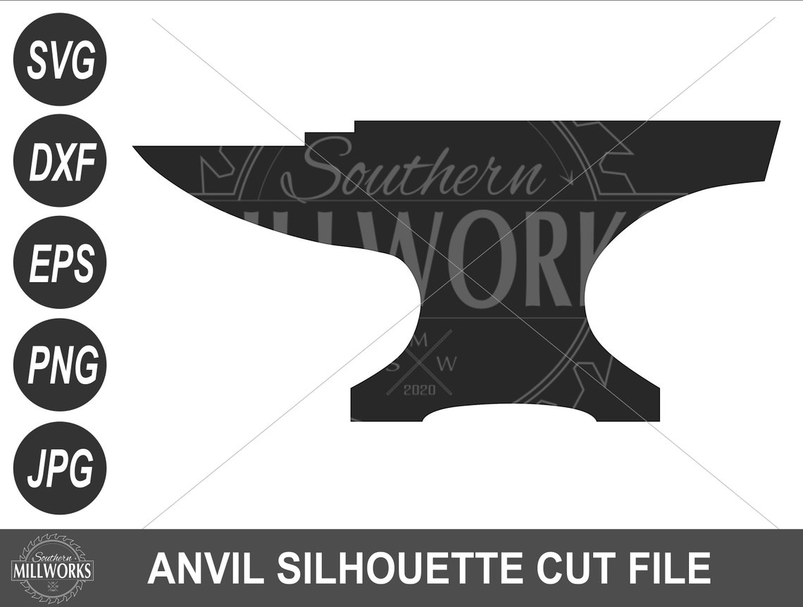 Blacksmith Anvil Silhouette SVG File | Anvil Outline Vector Cut File ...
