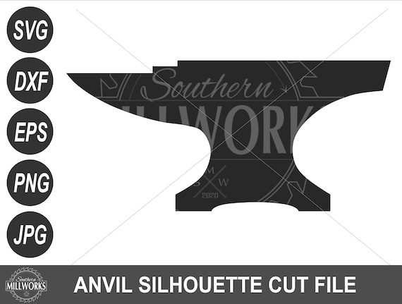 Blacksmith Anvil Silhouette SVG File Anvil Outline Vector | Etsy