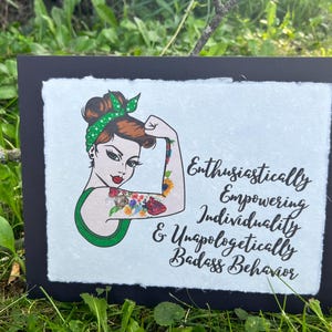 Handmade Paper Wall Art, Enthusiastically Empowering Unapologetically ...
