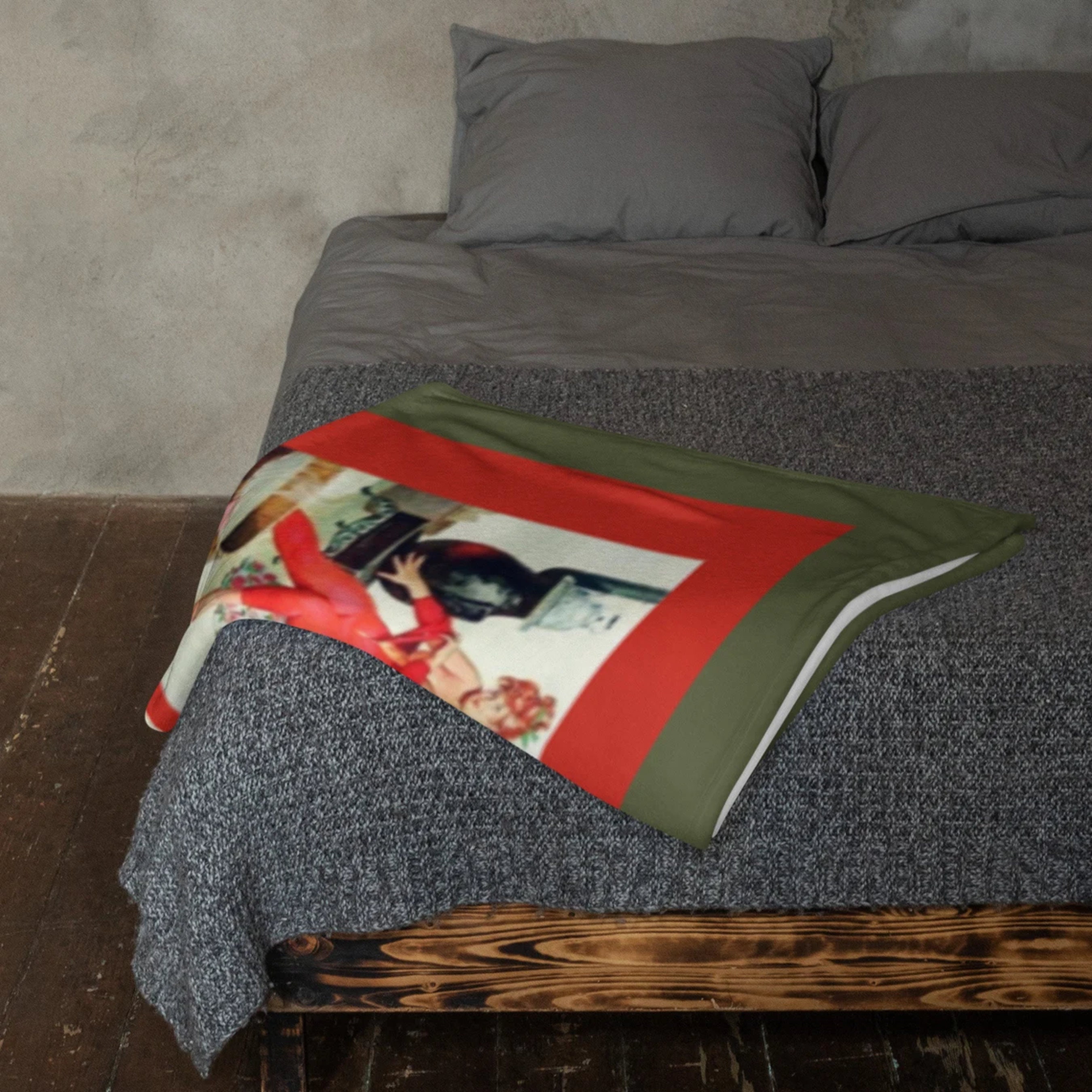 Hilda Pin up Girl,. Hilda Pinup Art, Hilda Super Soft Minky Throw ...