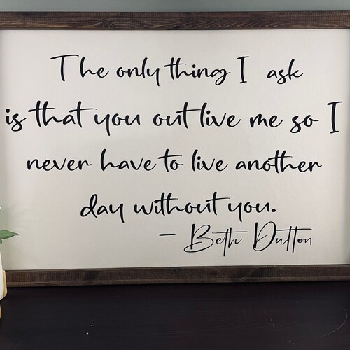 Yellowstone Beth Dutton Sign - Etsy