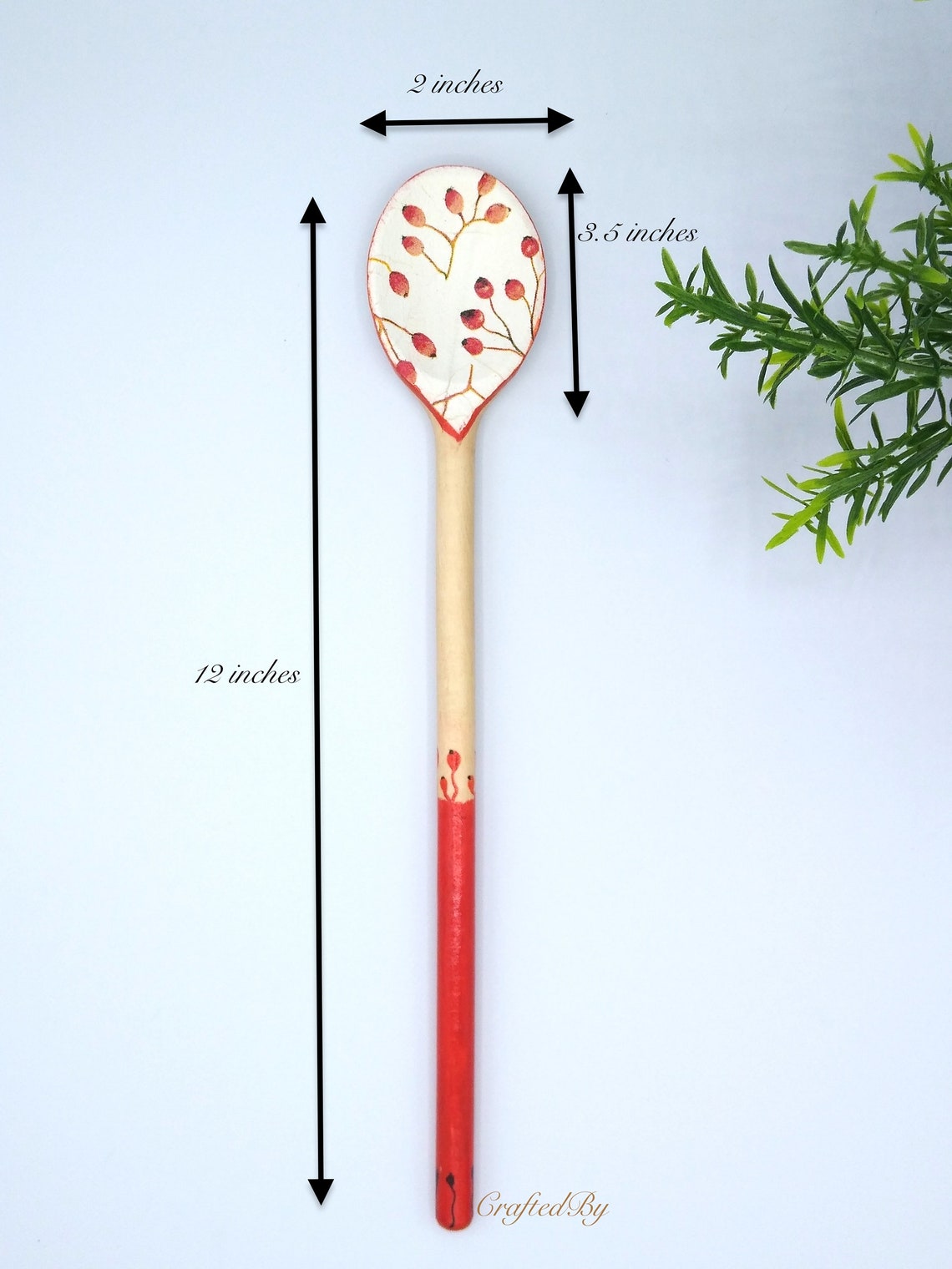 Orange Color Set of Three Wooden Spoons|decorative Wooden Spatula ...