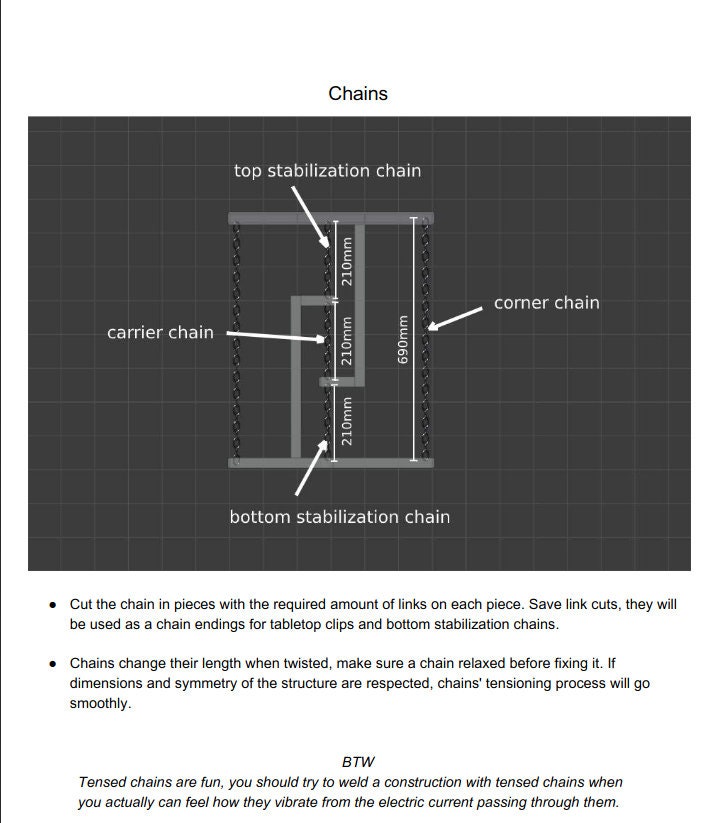 Tensegrity Table stable DIY Instructions PDF File - Etsy