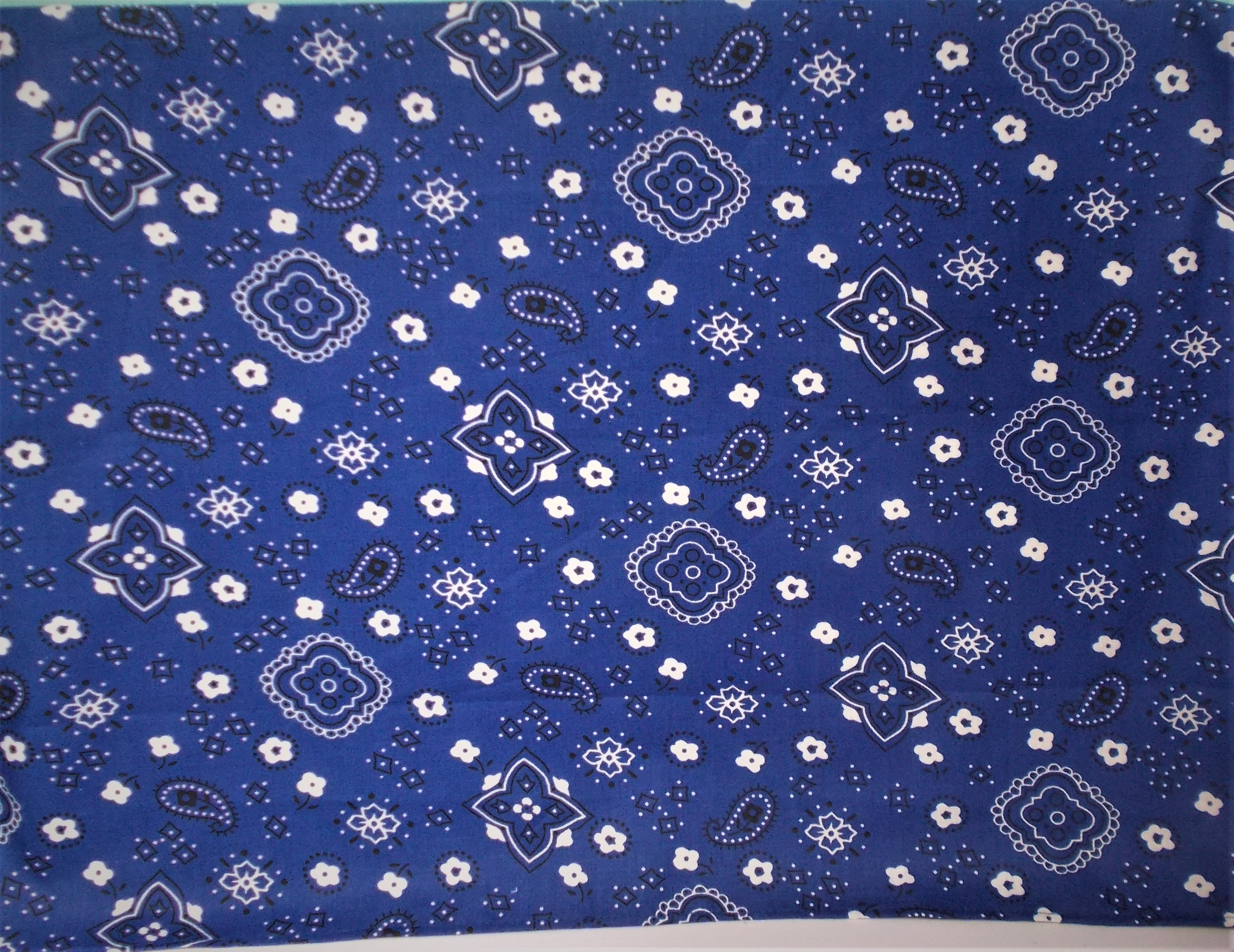 ROYAL BLUE BANDANA Design Full Mens or Womens Large | Etsy