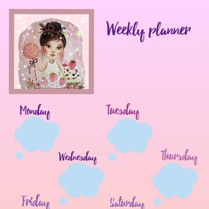 Weekly Planner to Do List Printable Sweet Weekly Planner - Etsy