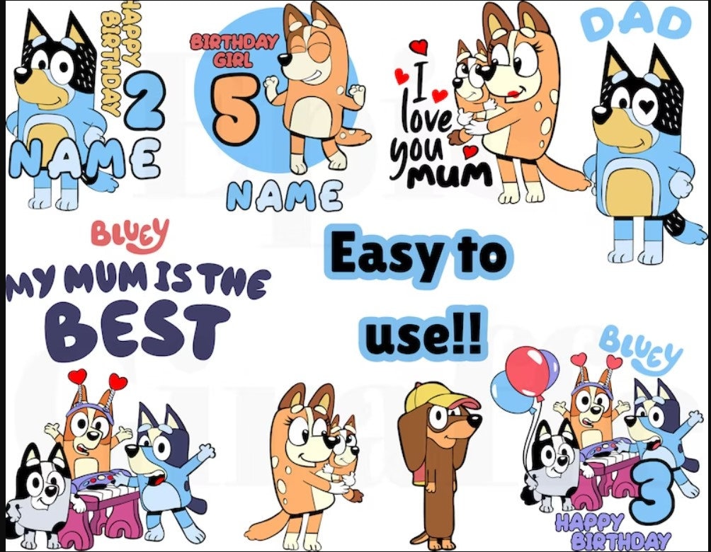 Bluey SVG & PNG Bundle 150 Images Bluey and Friends SVG - Etsy Australia