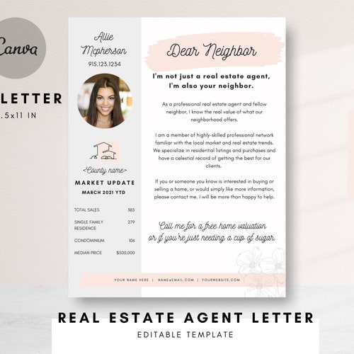 Realtor Introduction Real Estate Agent Letter Real Estate - Etsy