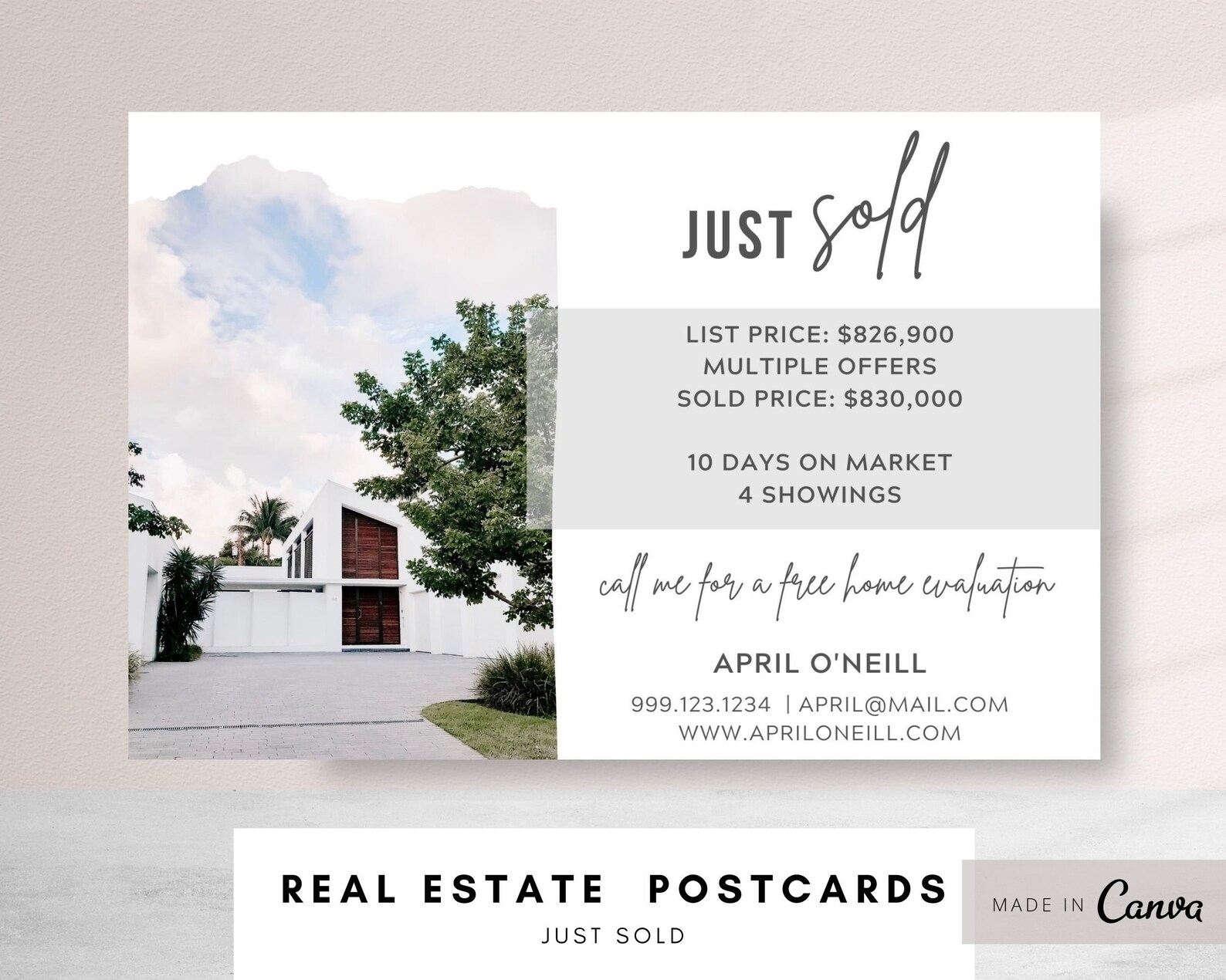 Real Estate Postcards, Real Estate Marketing, Realtor Postcard, Realtor ...