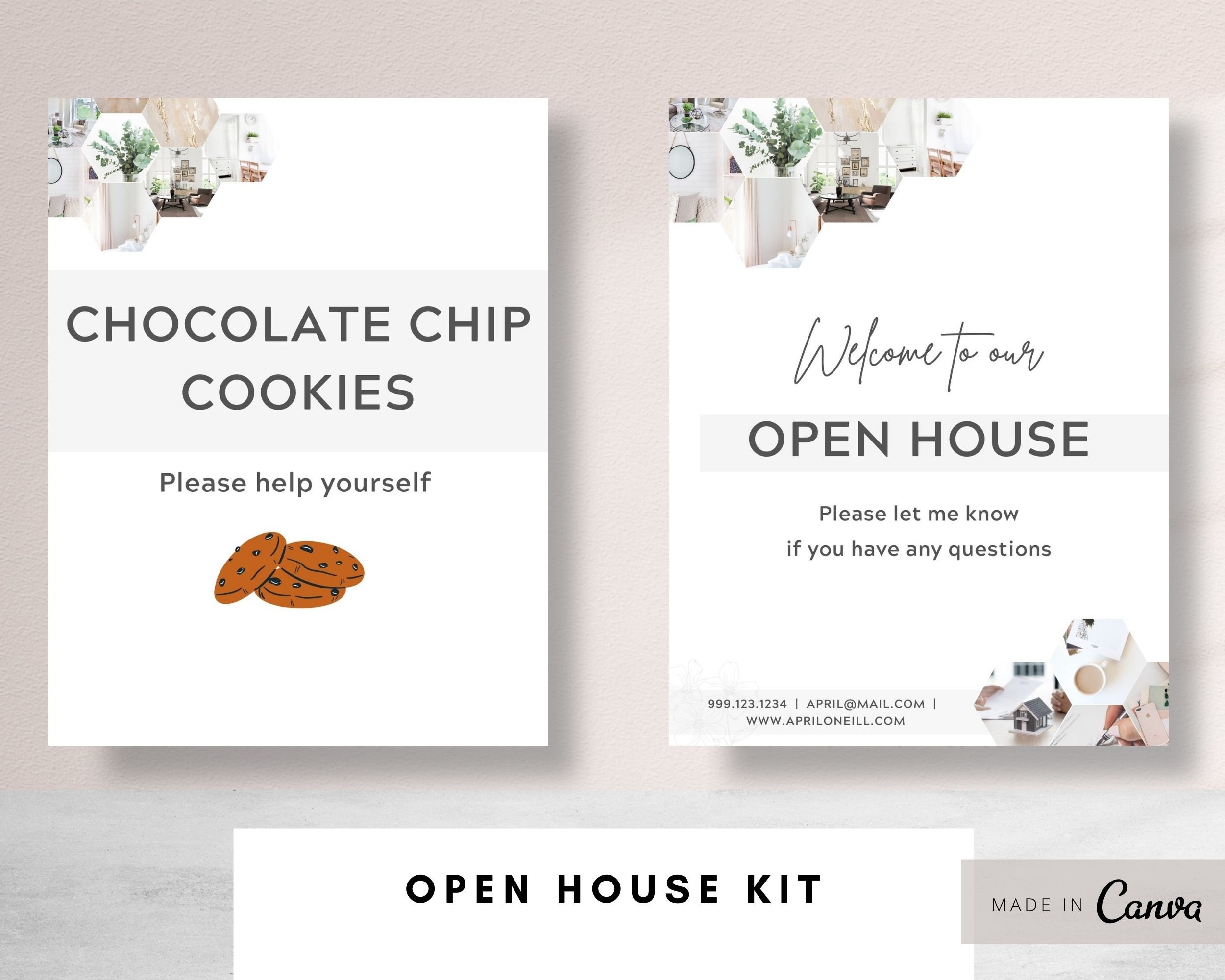Editable Open House Sign, Open House Template, Sign in Sheet, Realtor ...