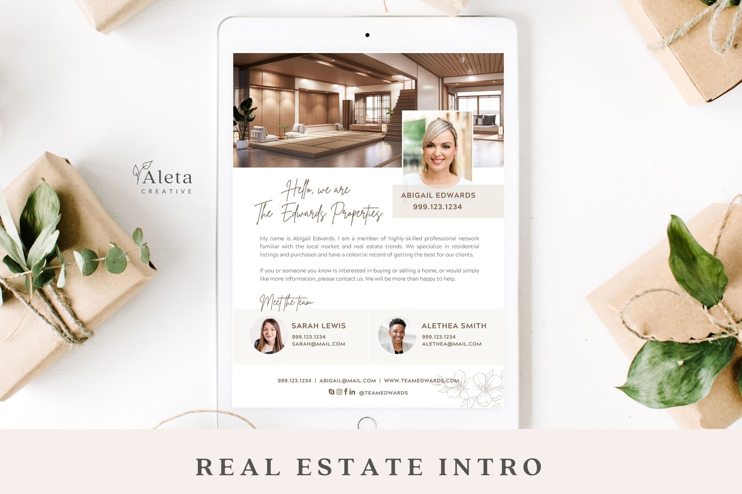 Realtor Introduction, Real Estate Team Intro Flyer, Real Estate Agent ...