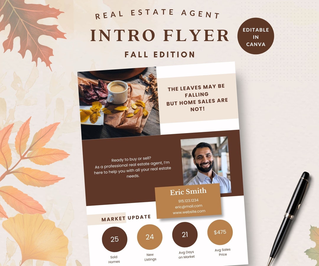 Fall Realtor Intro Letter, Real Estate Agent Fall Marketing, Realtor ...