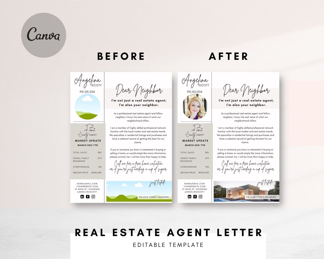 Realtor Introduction Real Estate Agent Letter Real Estate | Etsy