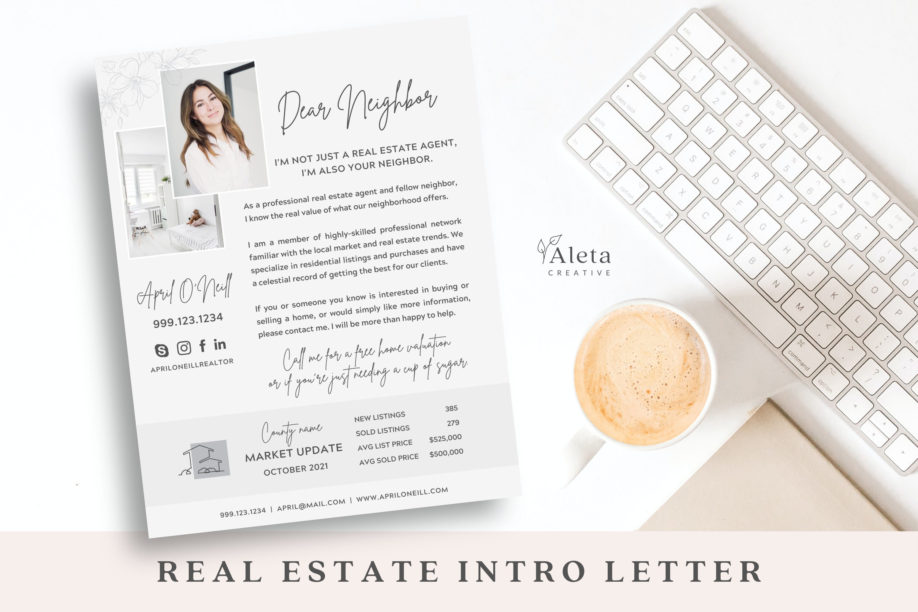 Realtor Introduction Letter, Real Estate Agent Letter, Real Estate ...