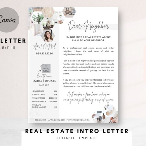 Real Estate Intro Letter Bundle Realtor Intro Letter Dear - Etsy