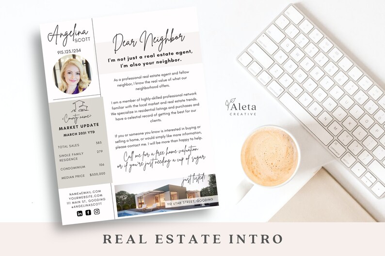 Realtor Introduction, Real Estate Agent Letter, Real Estate Marketing ...
