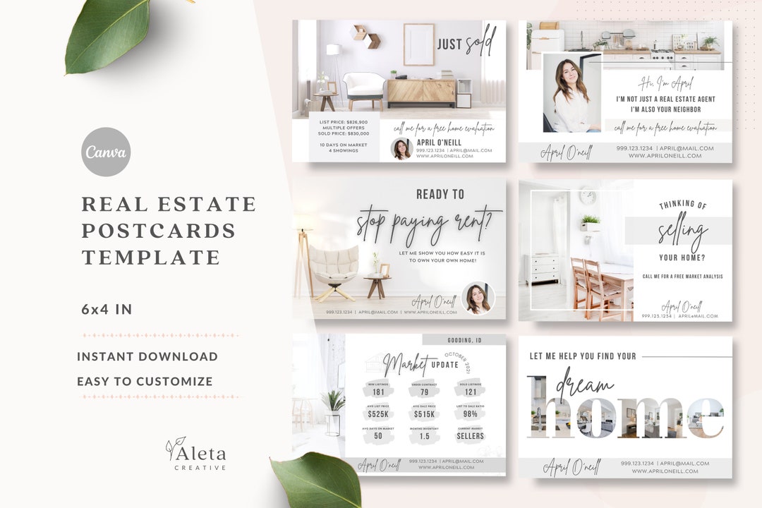 Real Estate Postcards, Realtor Postcard, Real Estate Agent Intro ...