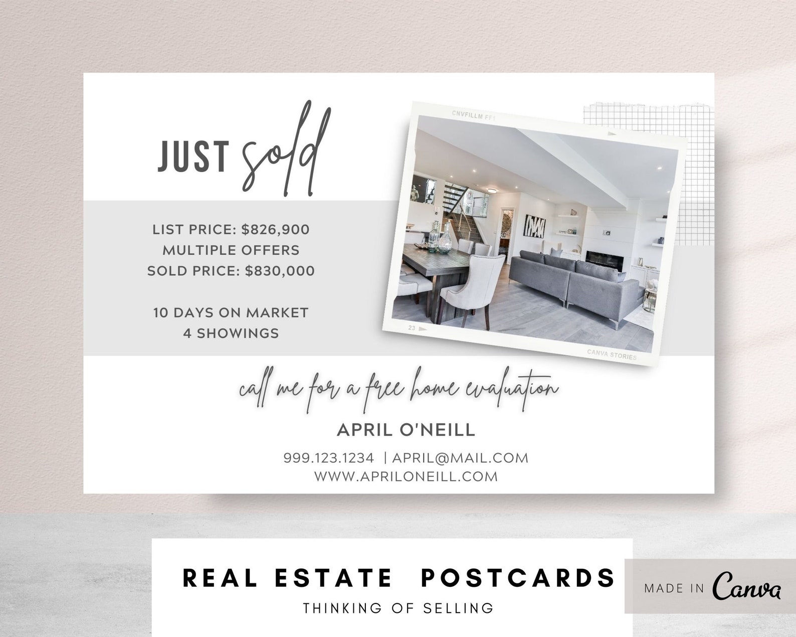 Real Estate Postcards, Realtor Postcard, Real Estate Agent Intro ...