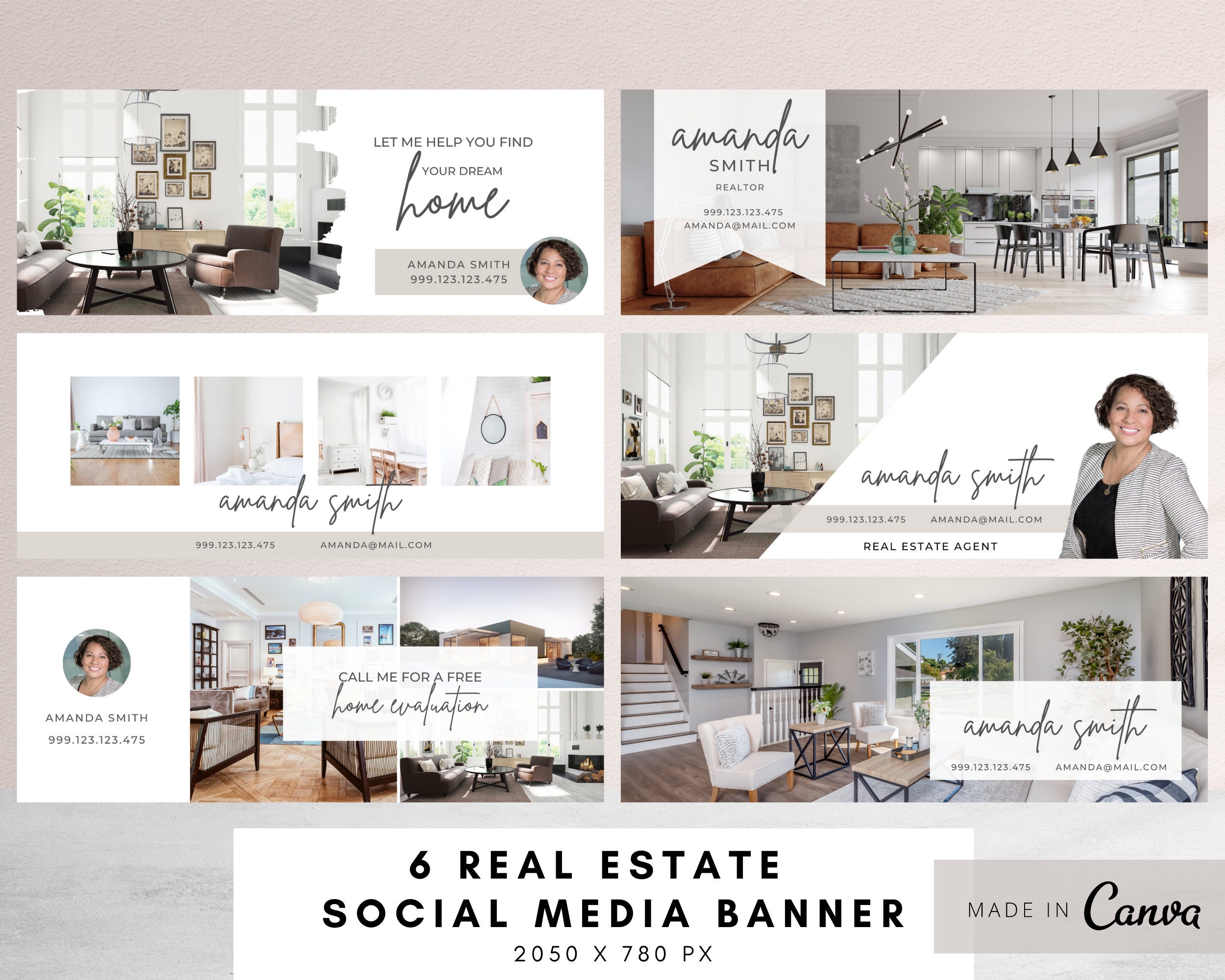 Real Estate Facebook Cover Template, Social Media Banner Template, Real ...