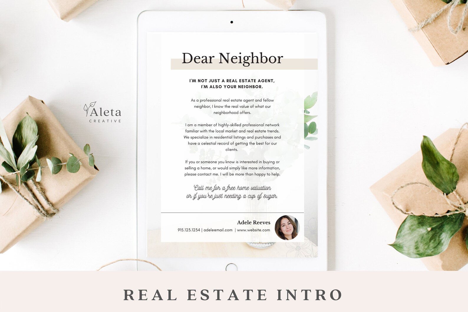 Realtor Introduction, Real Estate Agent Letter, Real Estate Marketing ...
