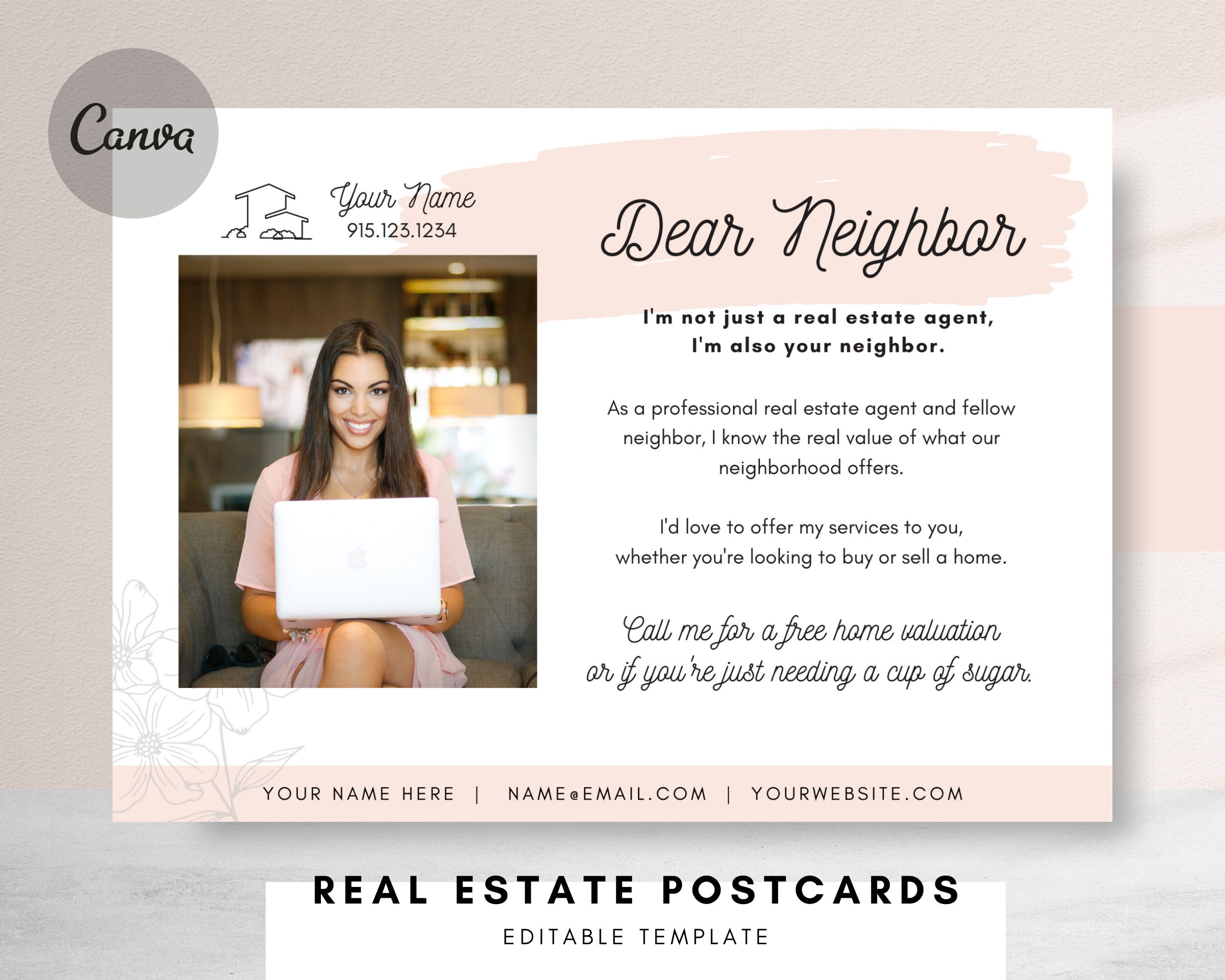 Editable Realtor Intro With Recipe Card, Real Estate Marketing Template ...