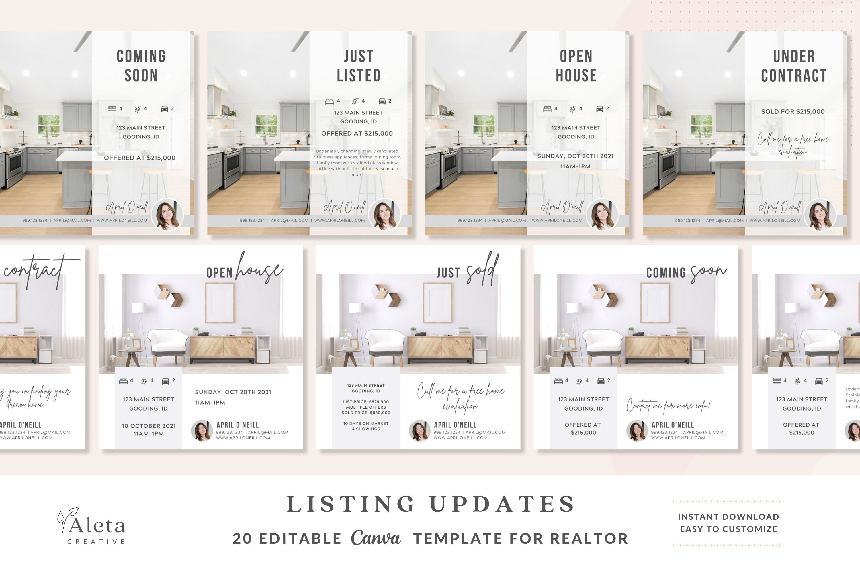 20 Real Estate Social Media, Listing Updates Instagram Post, Real ...