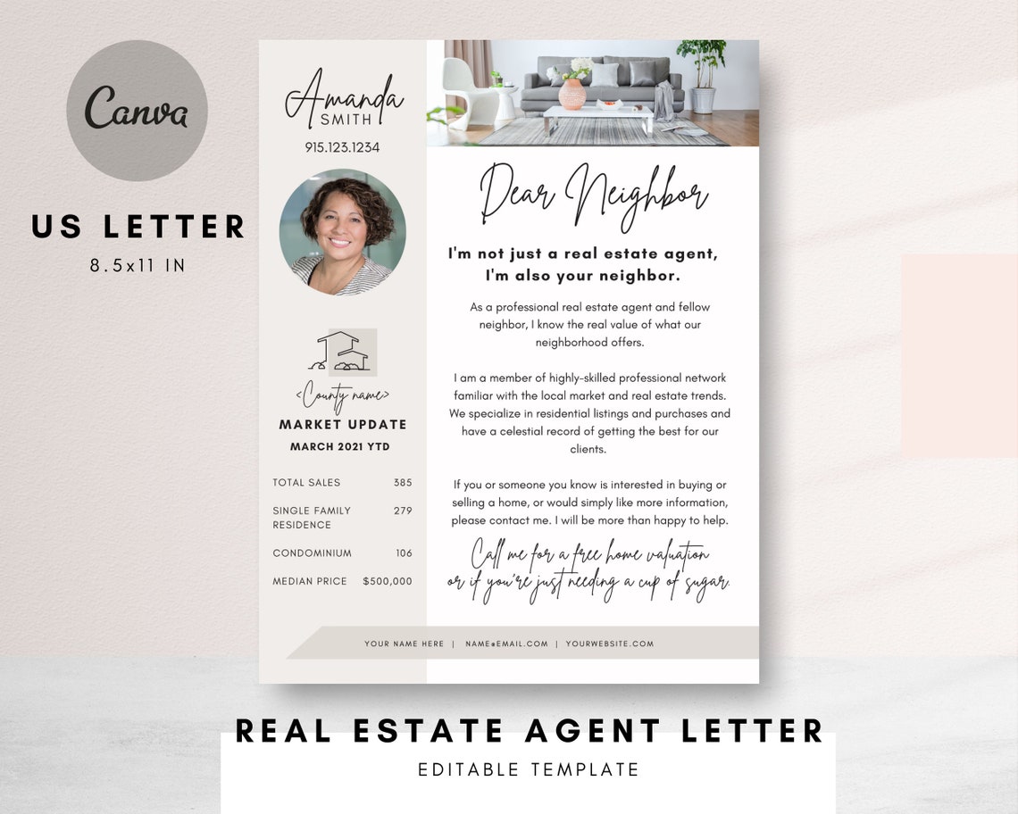 Realtor Introduction, Real Estate Agent Letter, Real Estate Marketing ...