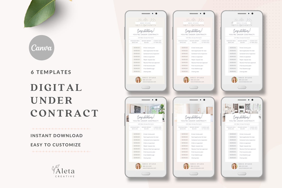 Textable Under Contract Timeline, Under Contract Flyer, Real Estate ...