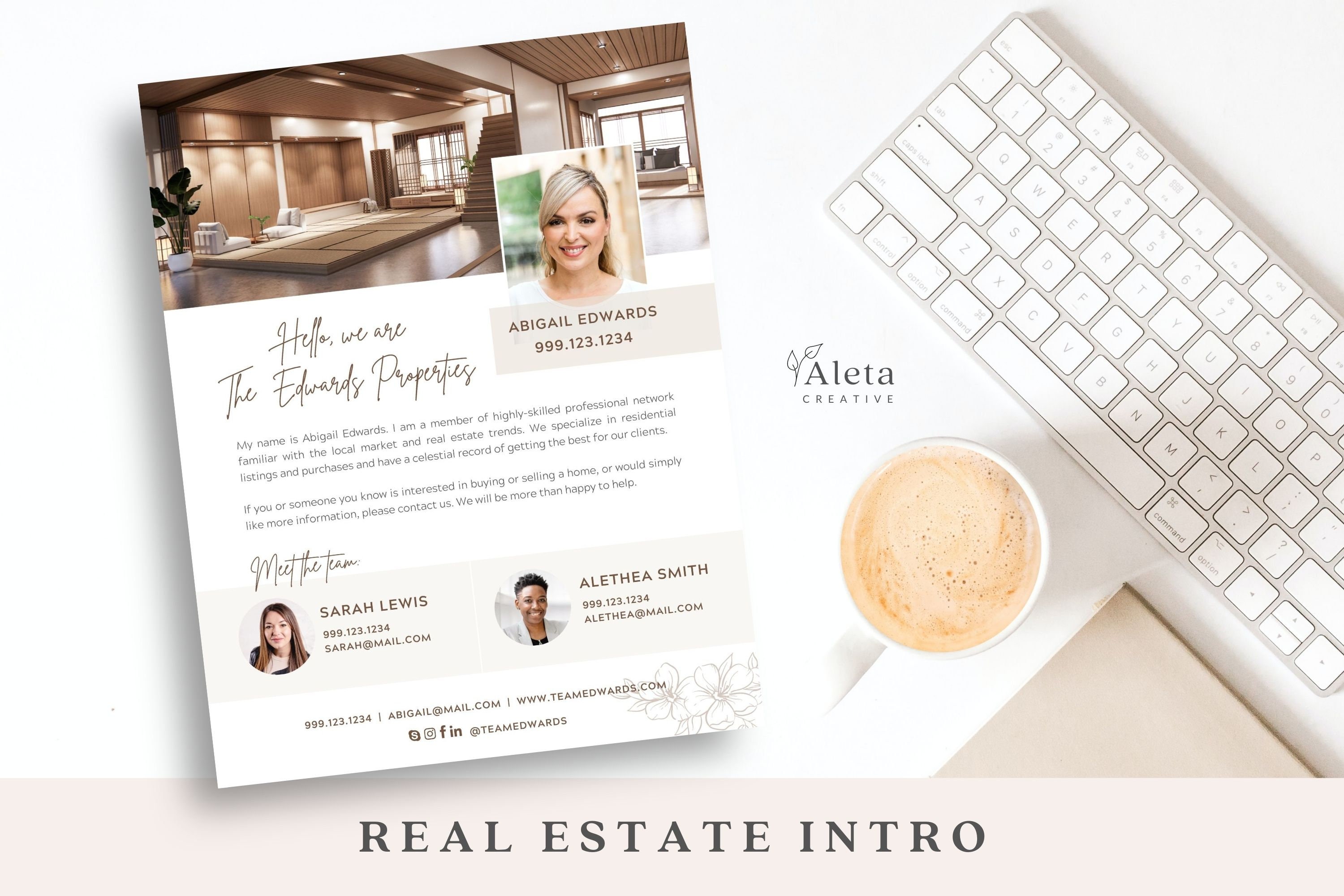 Realtor Introduction, Real Estate Team Intro Flyer, Real Estate Agent ...