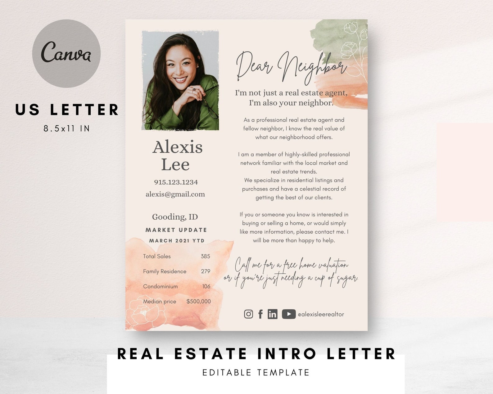 Realtor Introduction Real Estate Agent Letter Real Estate | Etsy