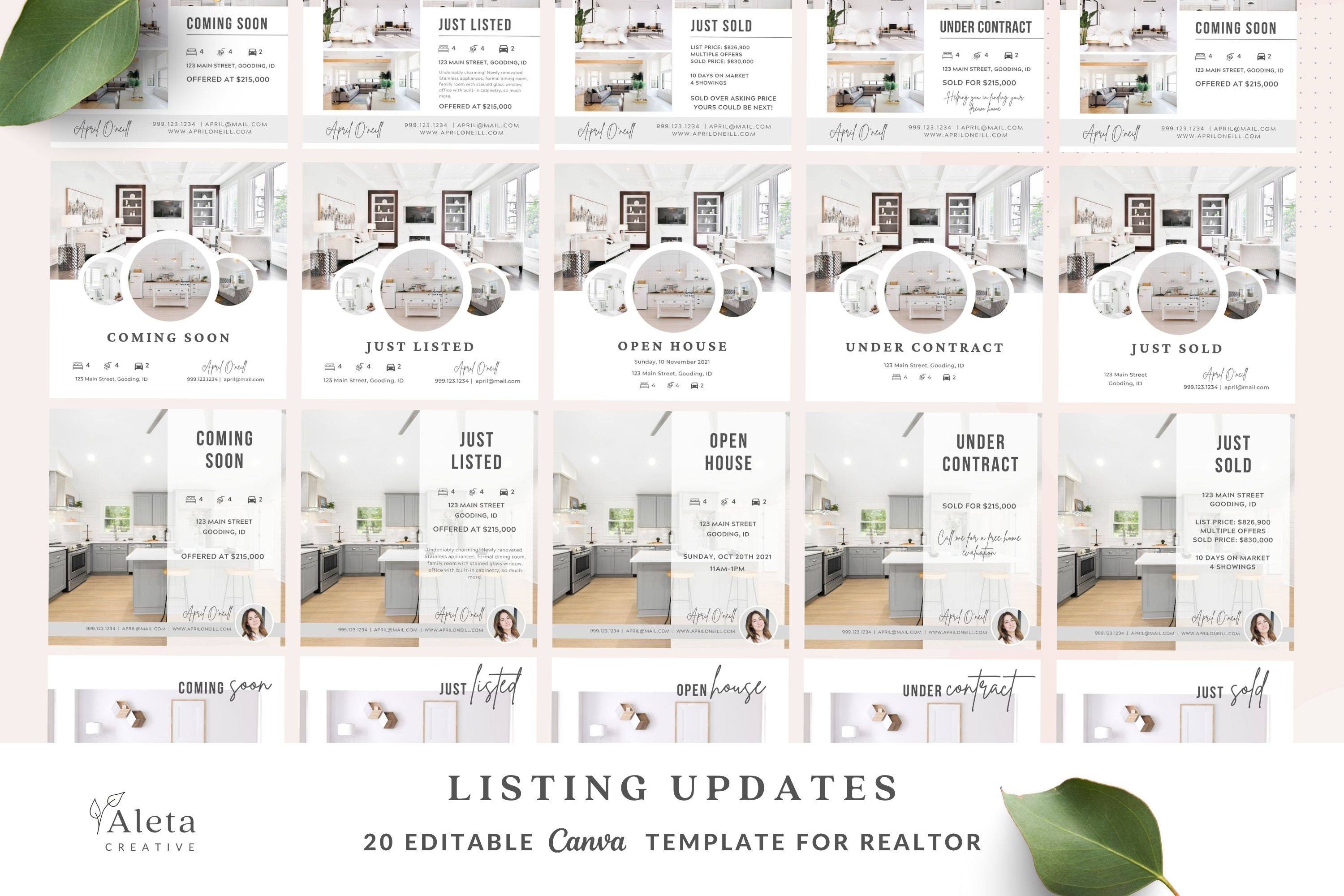 20 Real Estate Social Media, Listing Updates Instagram Post, Real ...