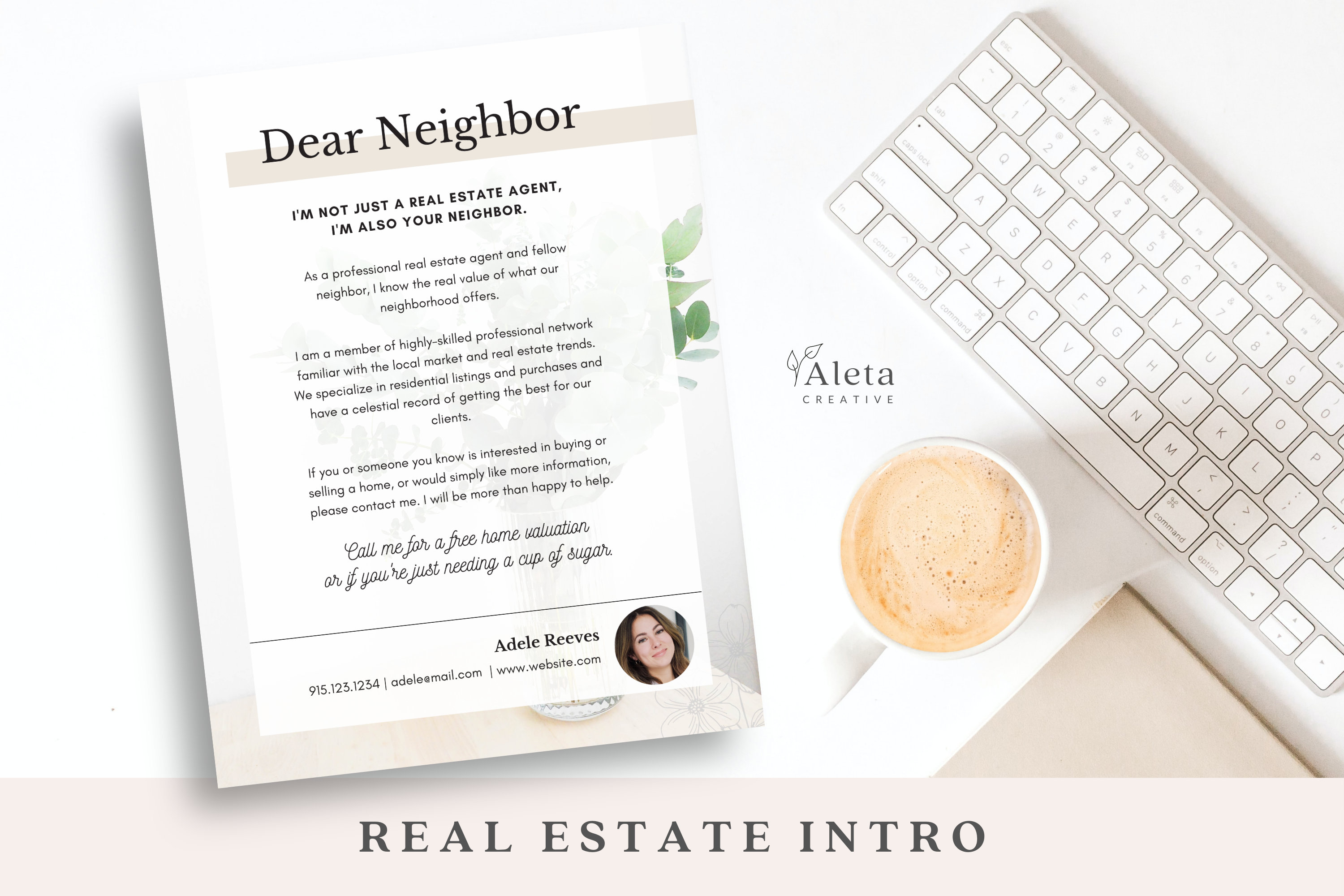 Realtor Introduction, Real Estate Agent Letter, Real Estate Marketing ...