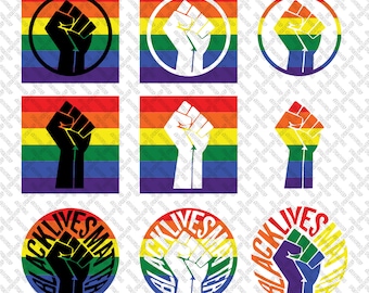 Black Lives Matter BLM Power Fist ai Svg Eps Pdf | Etsy