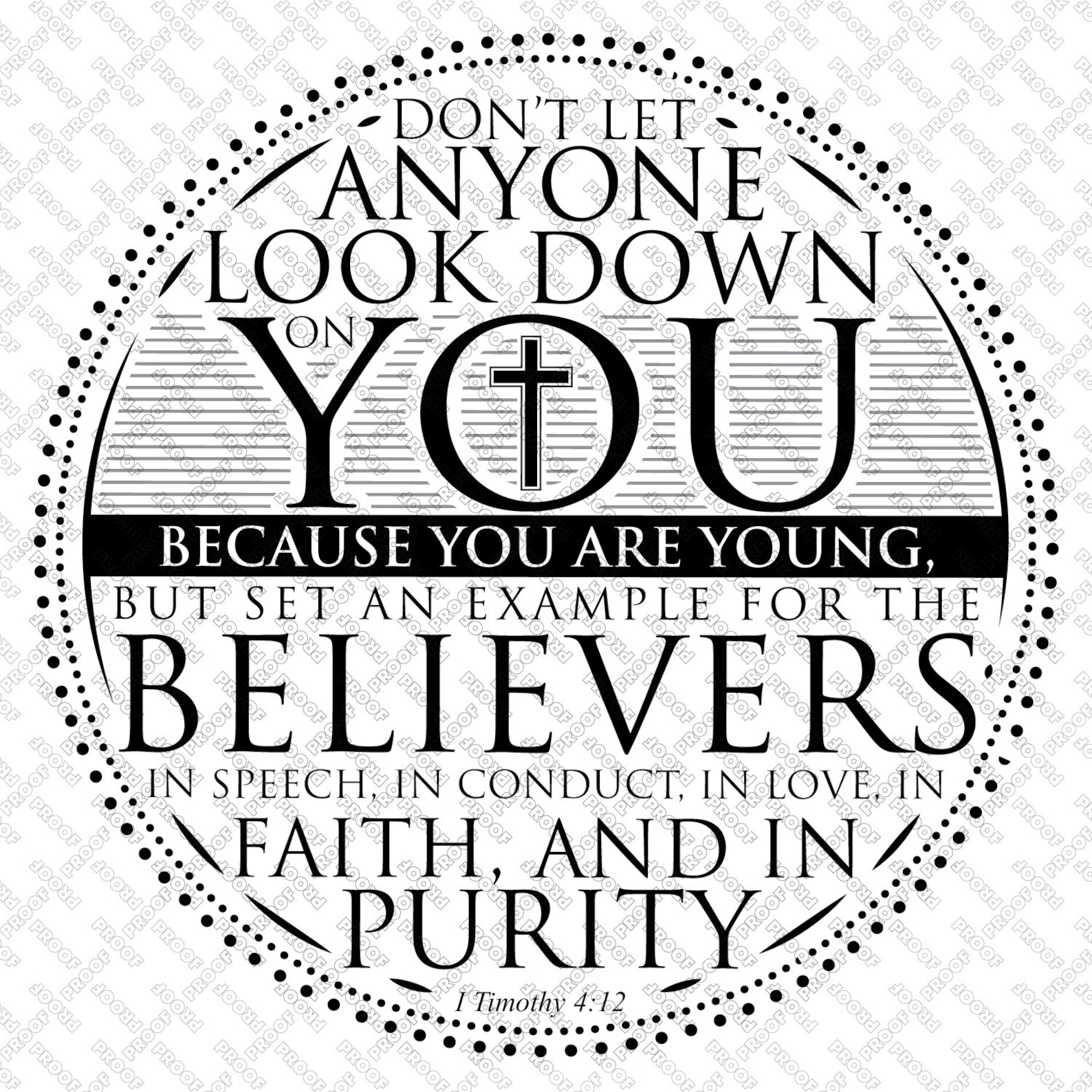 1 Timothy 4:12 Bible Quote ai Pdf Eps Svg Png | Etsy