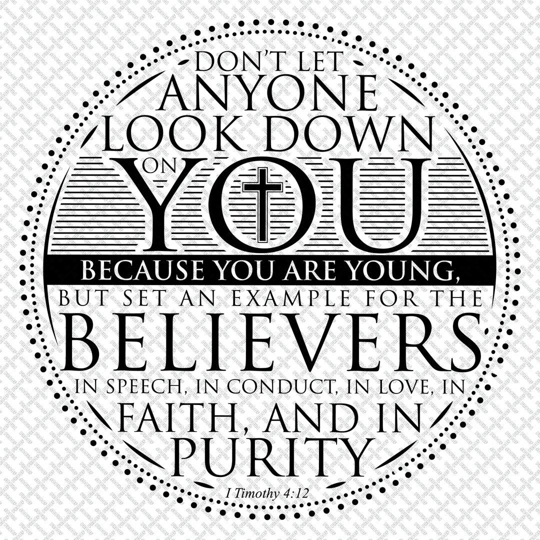 1 Timothy 4:12 - Bible Quote (ai, Pdf, Eps, Svg, Png) - Etsy
