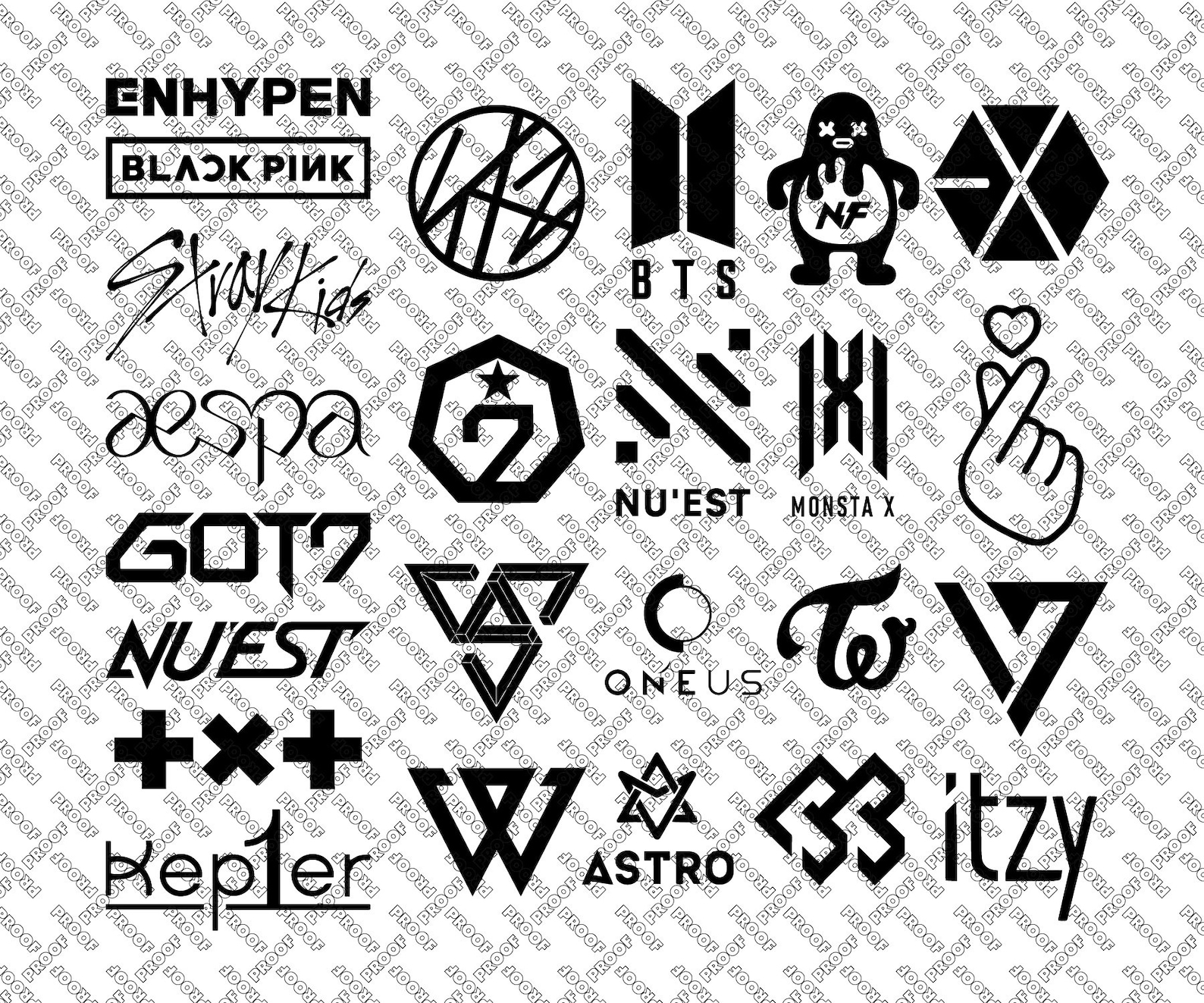 K-pop Vector Logos pdf Eps Ai Svg Png - Etsy Canada