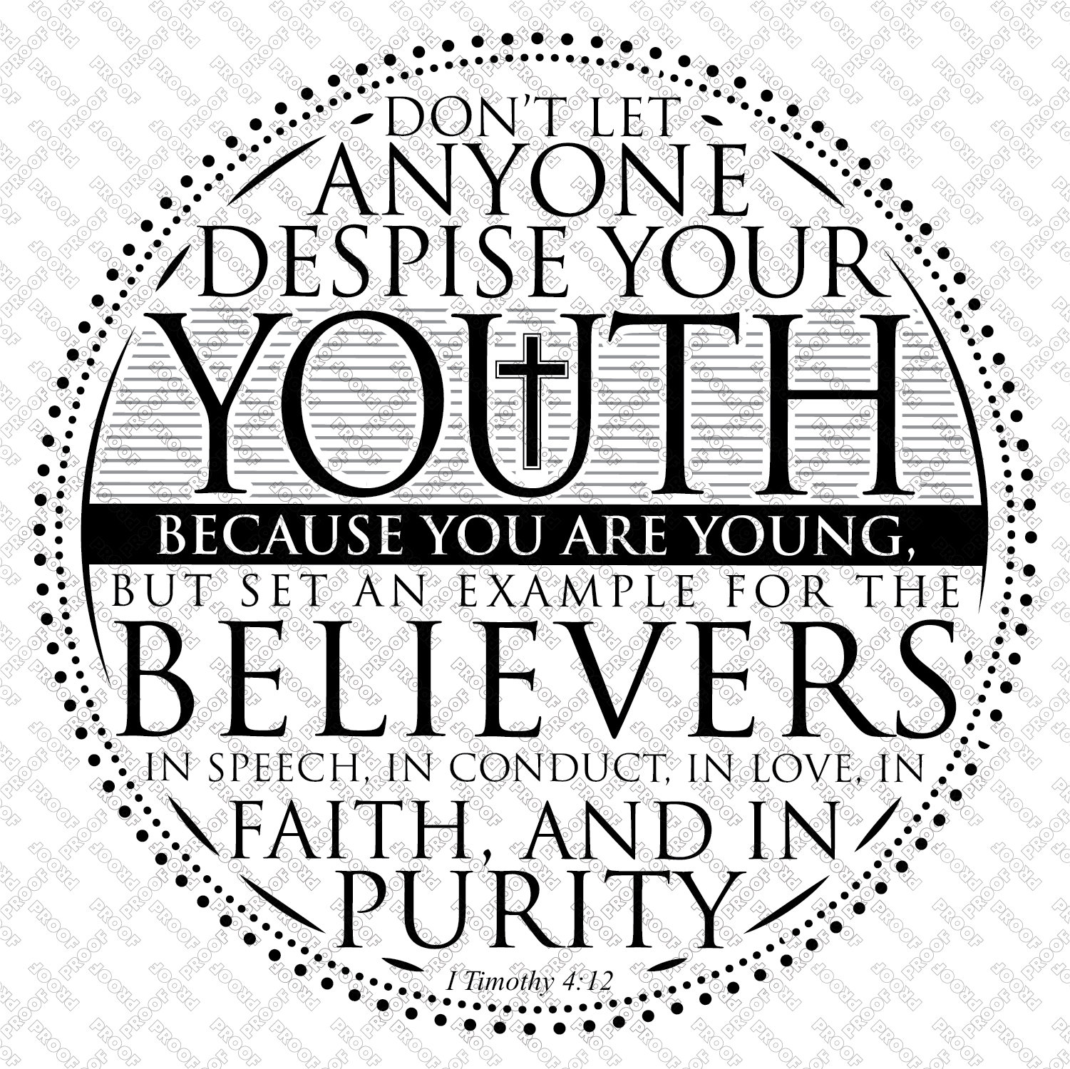 1 Timothy 4:12 Bible Quote ai Pdf Eps Svg Png - Etsy