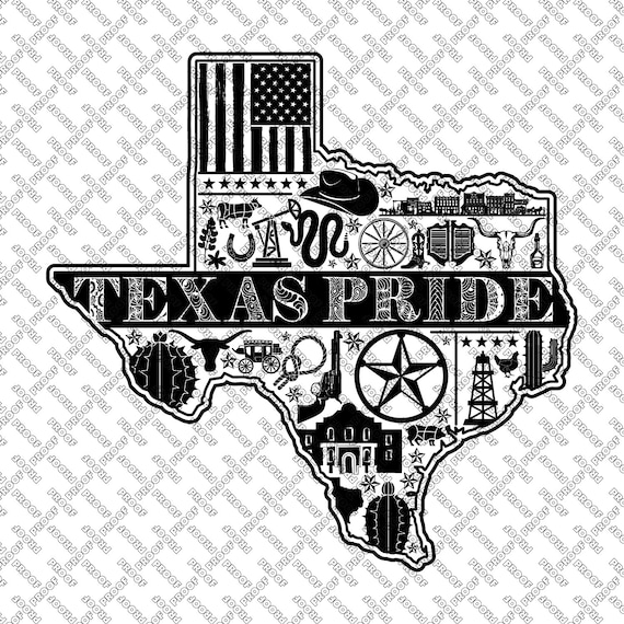 Texas Pride ai Svg Eps Pdf Png | Etsy