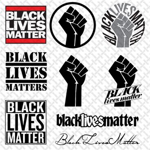 Black Lives Matter BLM Power Fist ai Svg Eps Pdf | Etsy