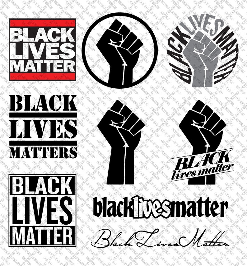 Black Lives Matter BLM Power Fist ai Svg Eps Pdf | Etsy