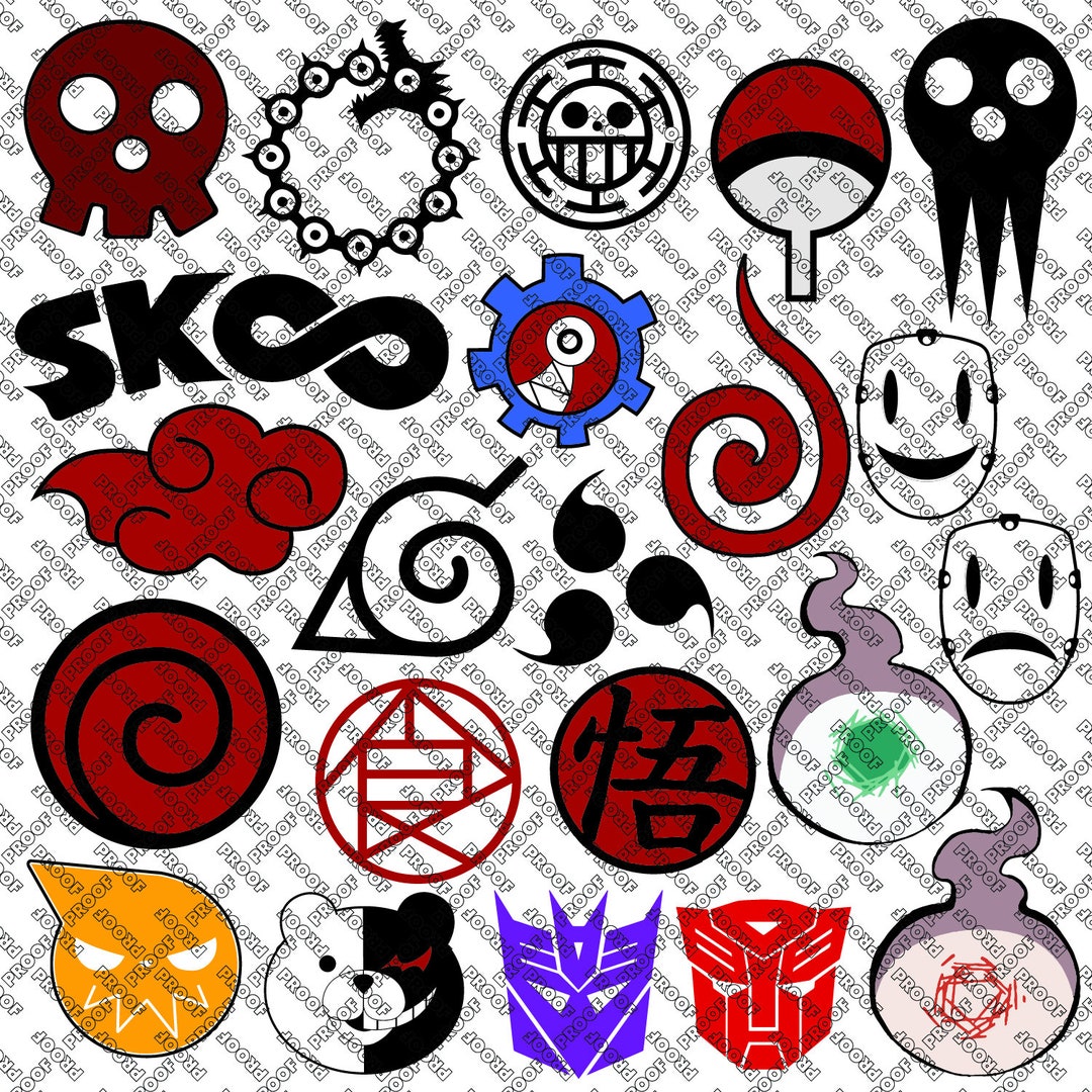 Anime Icons & Logos pdf, eps, ai, svg, png - Etsy España