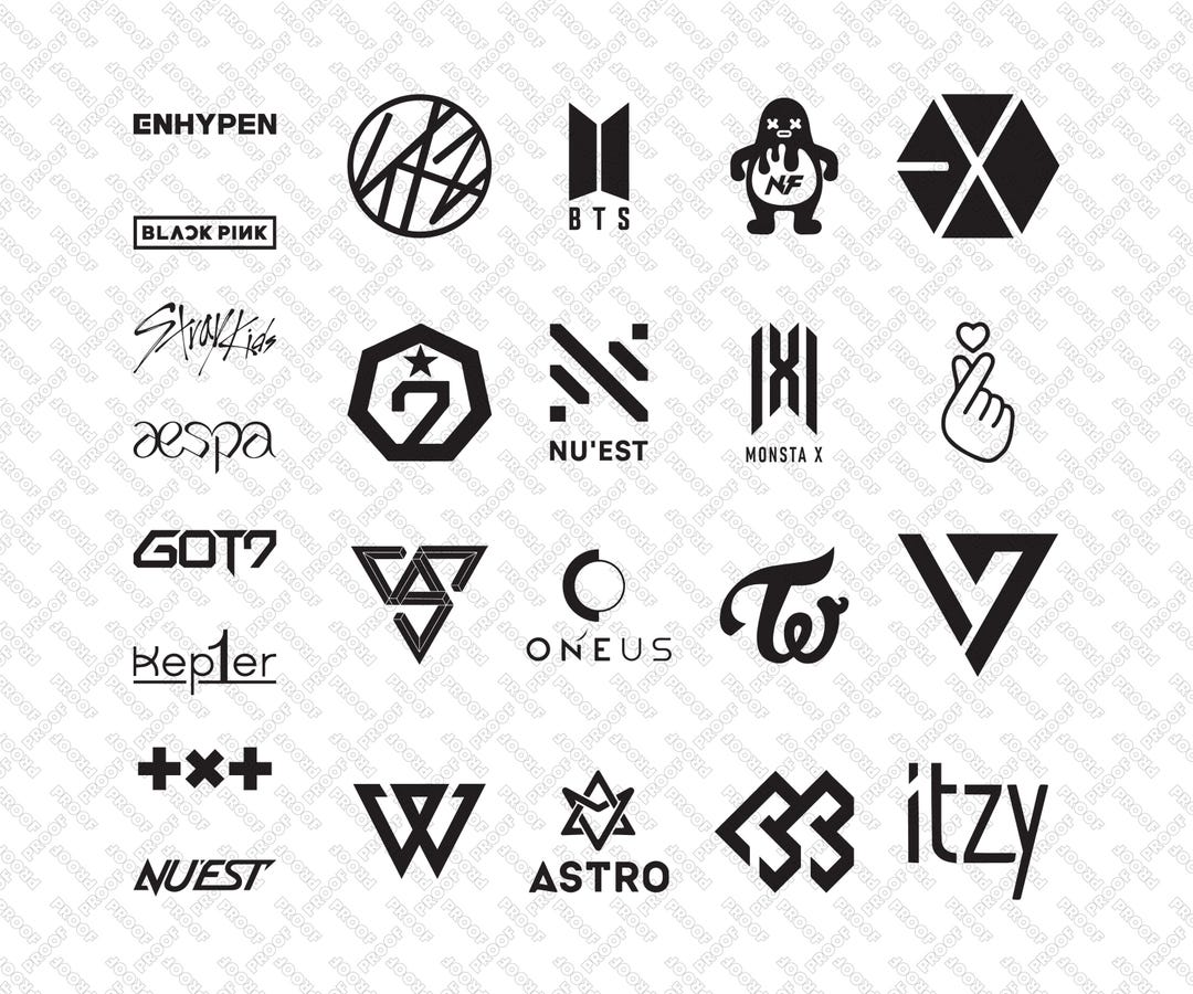 K-pop Vector Logos (collection 1) - Digital File (PNG, SVG, and PDF ...